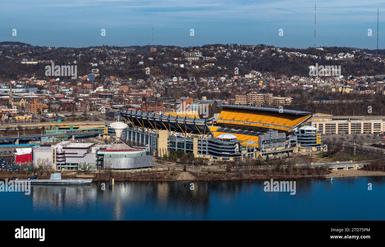 Acrisure Stadium, home of the Steelers with the Carnegie Science Center ...