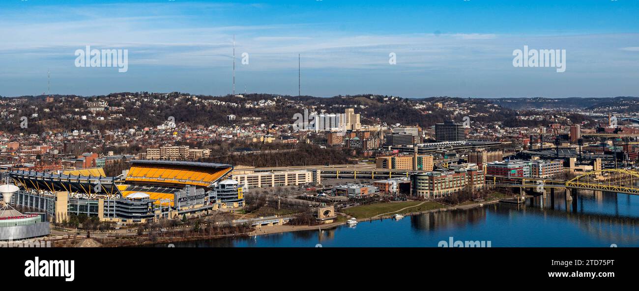 A partial view of the north side from Mt Washington with Acrisure ...