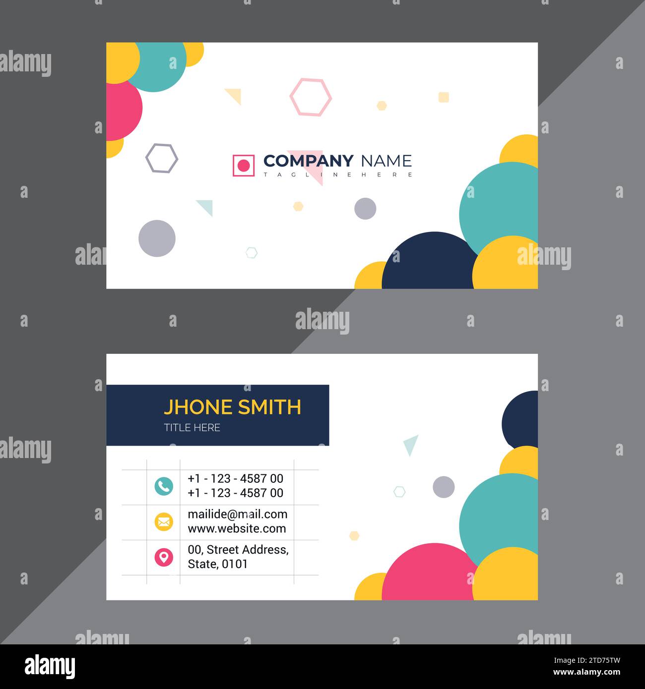 Creative and Modern business card design vector template Stock Vector ...