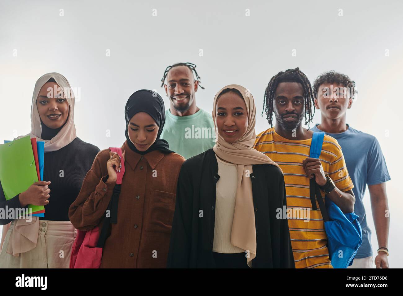 In a vibrant display of educational diversity, a group of students ...