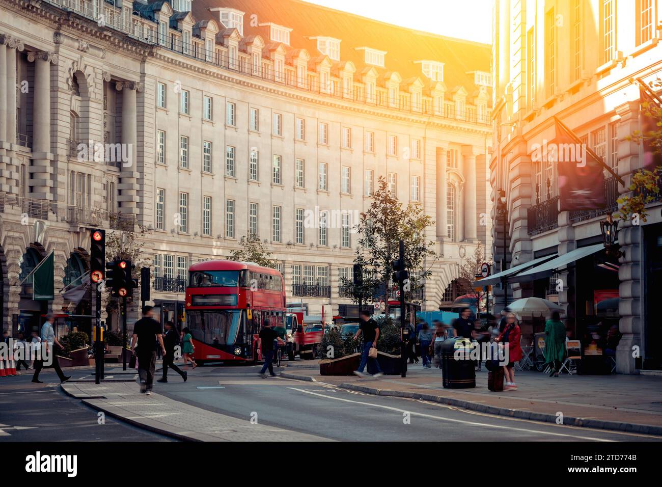 Busy Street View at London City Stock Photo - Alamy