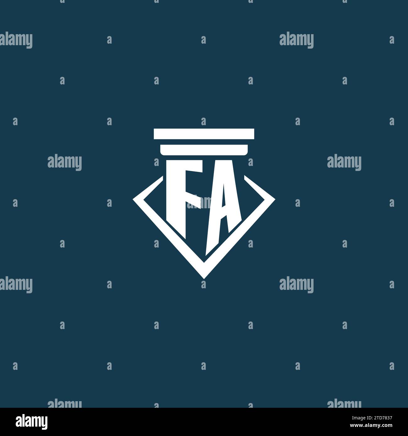 FA initial monogram logo for law firm, lawyer or advocate with pillar ...
