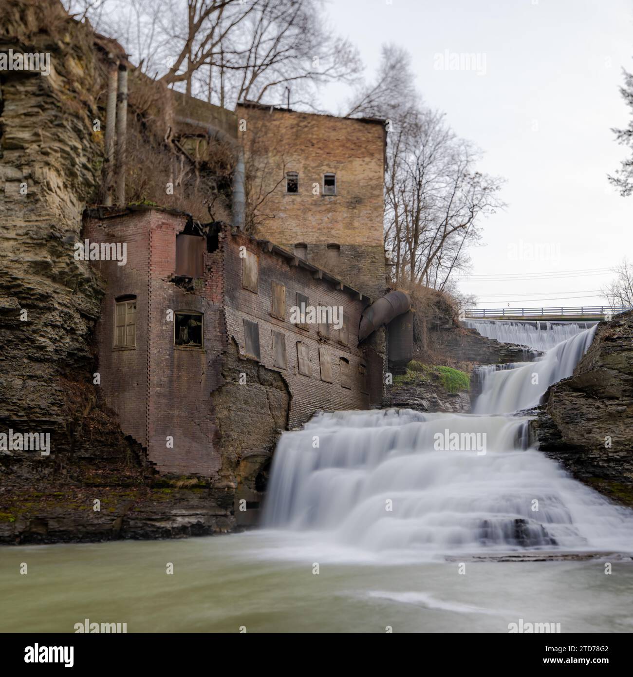 Abandoned Mill at Wells Falls, Businessman's Lunch Falls, on Six Mile ...