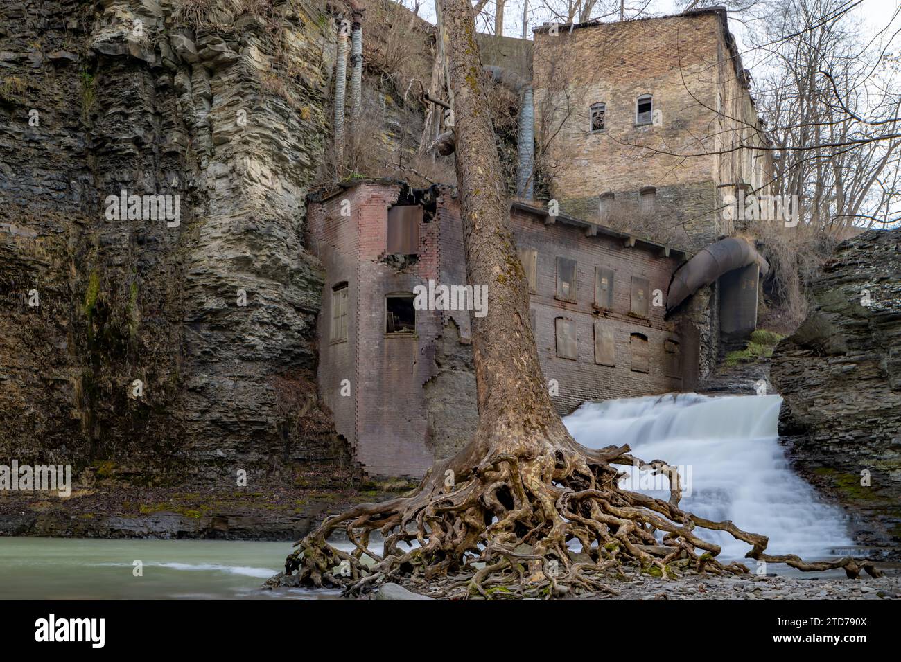 Abandoned Mill at Wells Falls, Businessman's Lunch Falls, on Six Mile ...