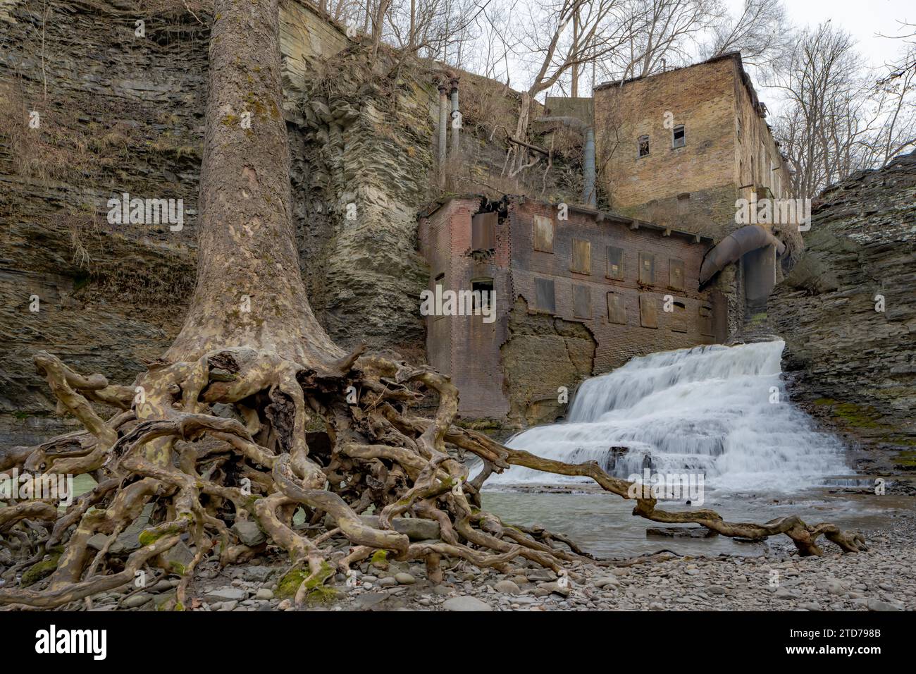 Abandoned Mill at Wells Falls, Businessman's Lunch Falls, on Six Mile ...