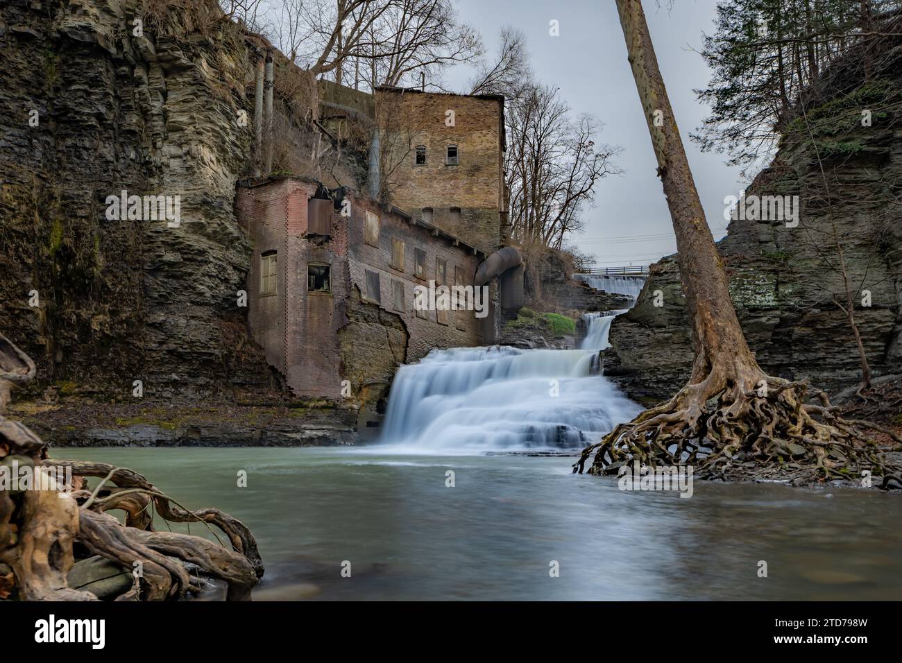 Abandoned Mill at Wells Falls, Businessman's Lunch Falls, on Six Mile ...