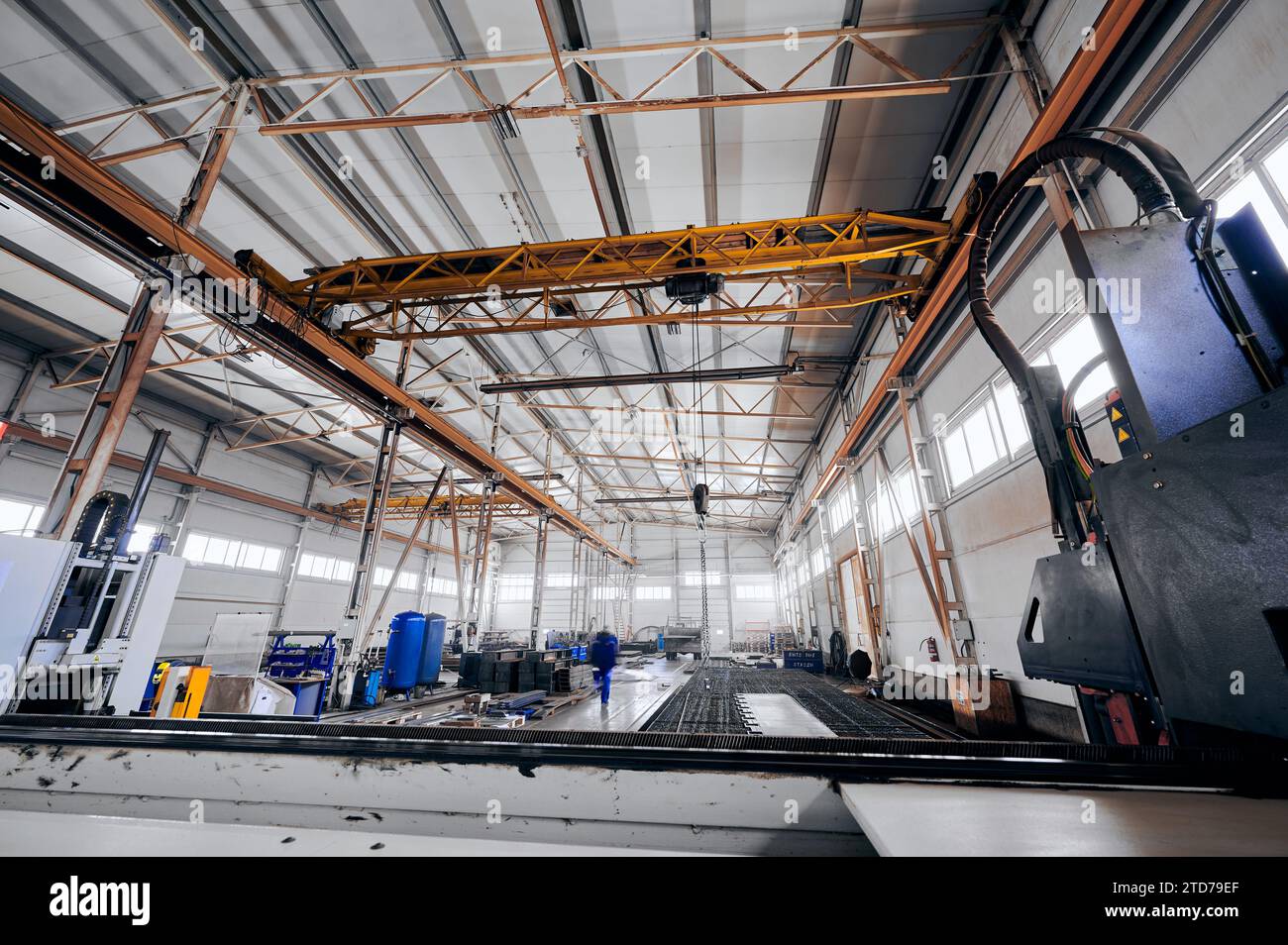 Metal sheets processing workshop with modern equipment Stock Photo - Alamy