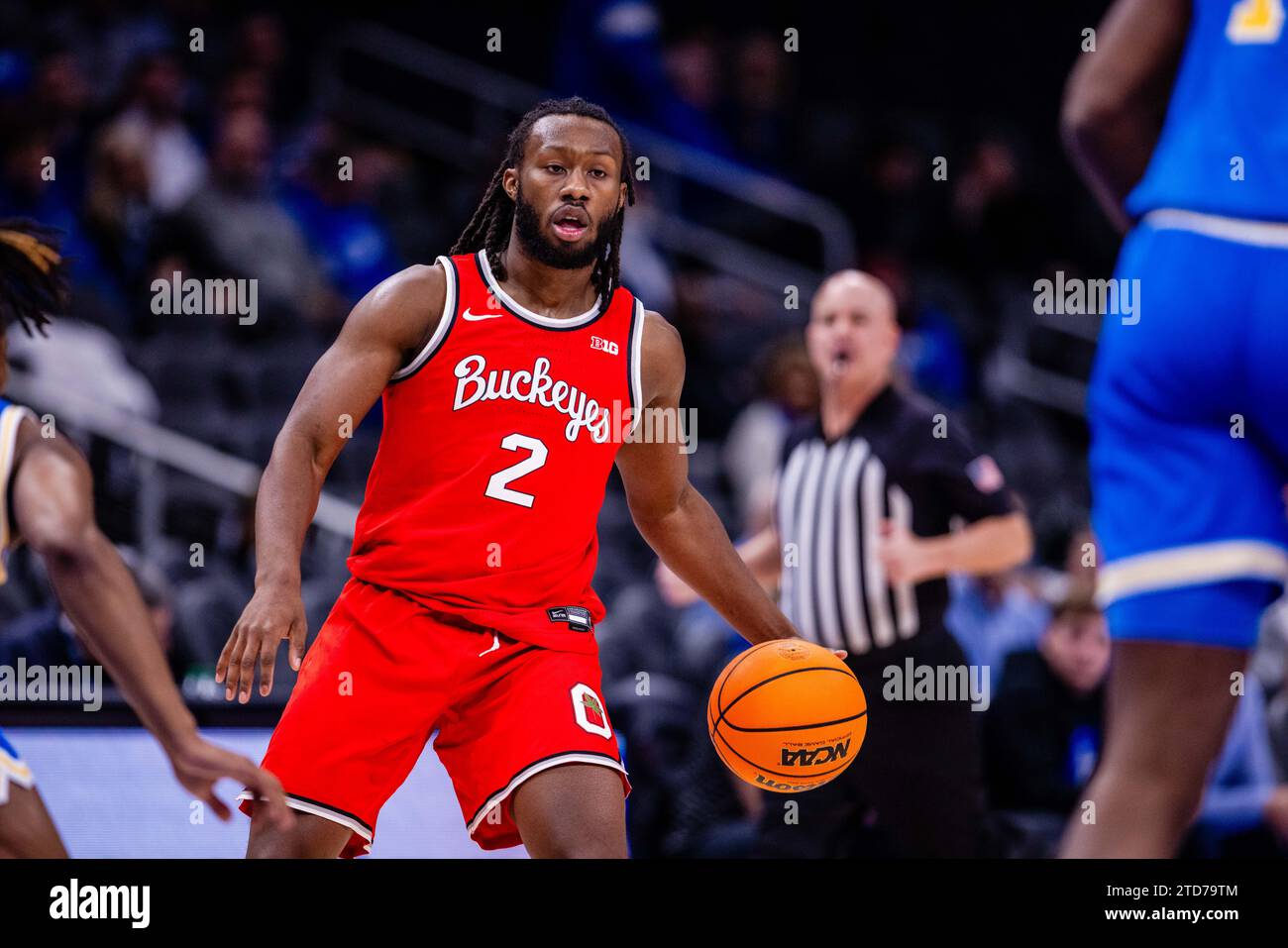 December 16, 2023: Ohio State Buckeyes guard Bruce Thornton (2) during ...