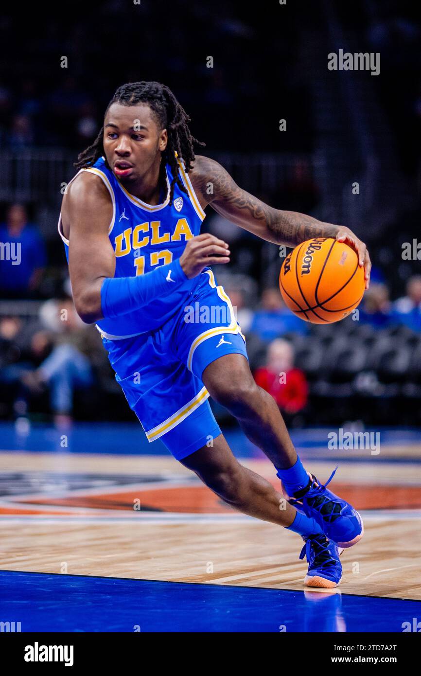 December 16, 2023: UCLA Bruins guard Sebastian Mack (12) drives to the ...