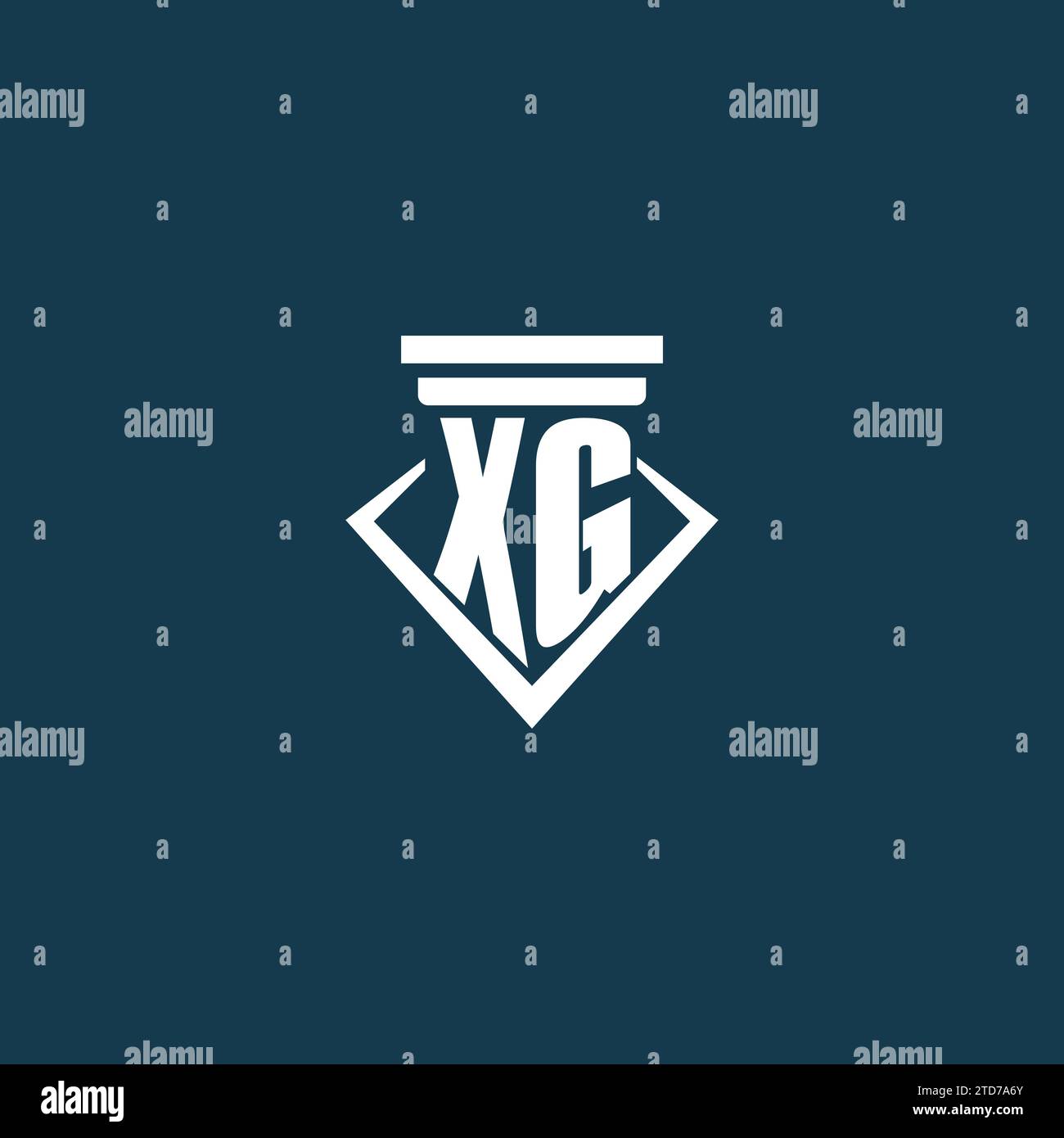 XG initial monogram logo for law firm, lawyer or advocate with pillar icon design ideas Stock ...