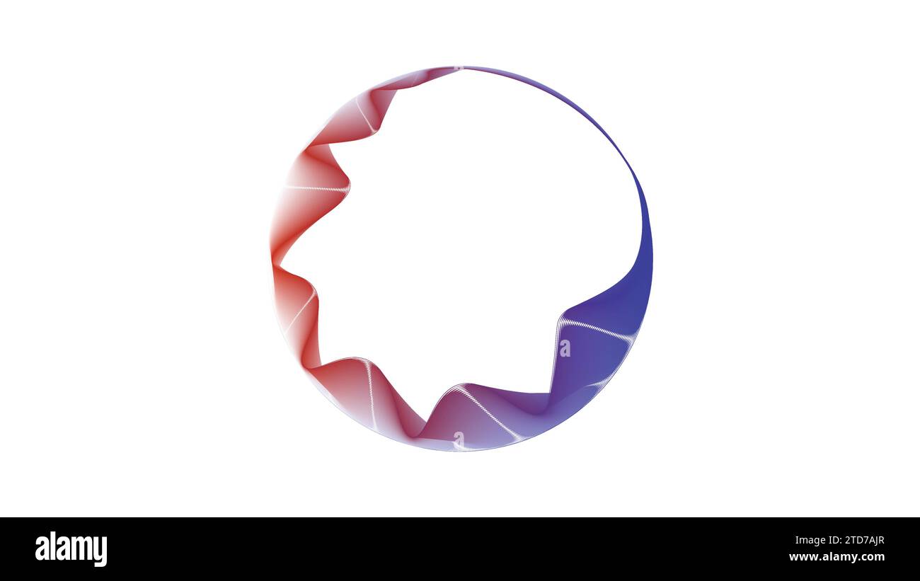 abstract smooth red and blue circle wave on a black background Stock ...