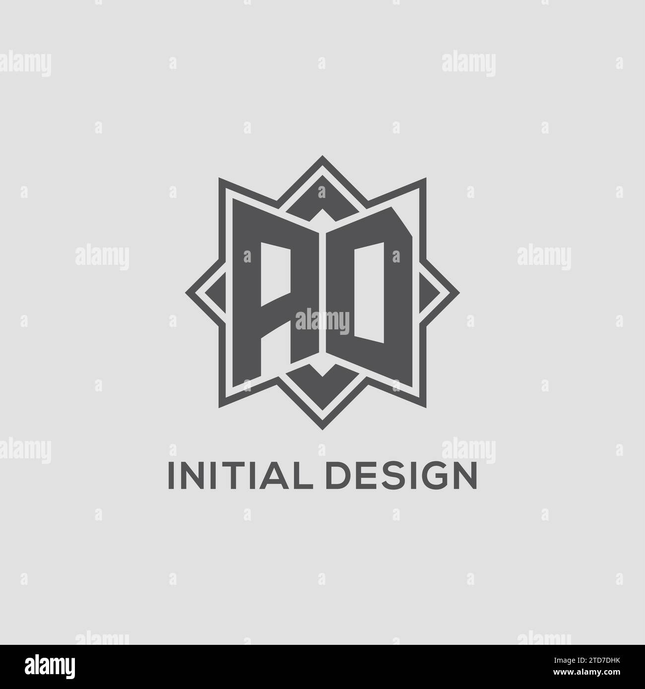 Monogram AD logo with eight point star style design vector graphic Stock Vector Image & Art - Alamy