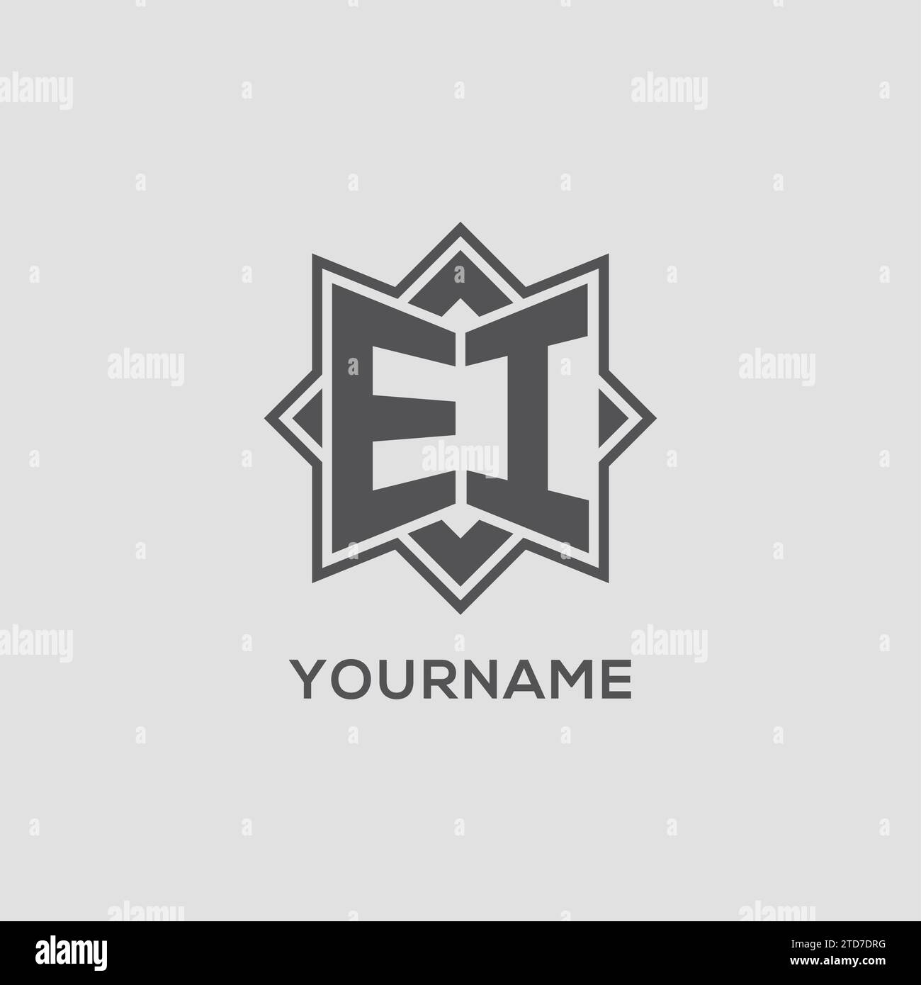 Monogram EI logo with eight point star style design vector graphic Stock Vector Image & Art - Alamy