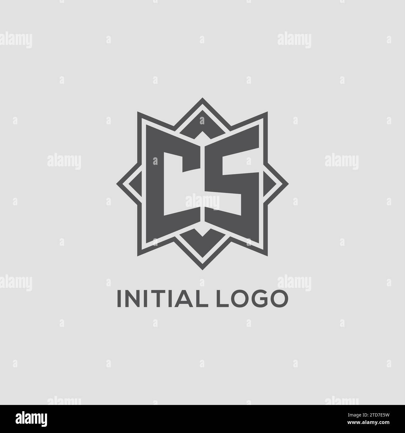 Monogram CS logo with eight point star style design vector graphic Stock Vector Image & Art - Alamy