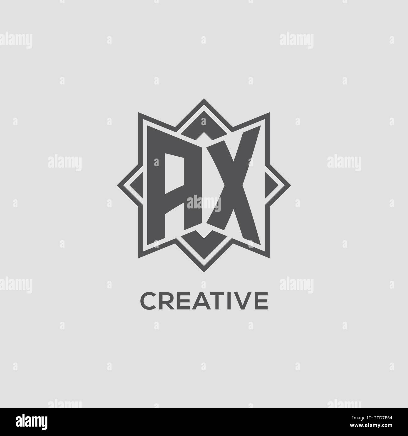 Monogram AX logo with eight point star style design vector graphic Stock Vector Image & Art - Alamy