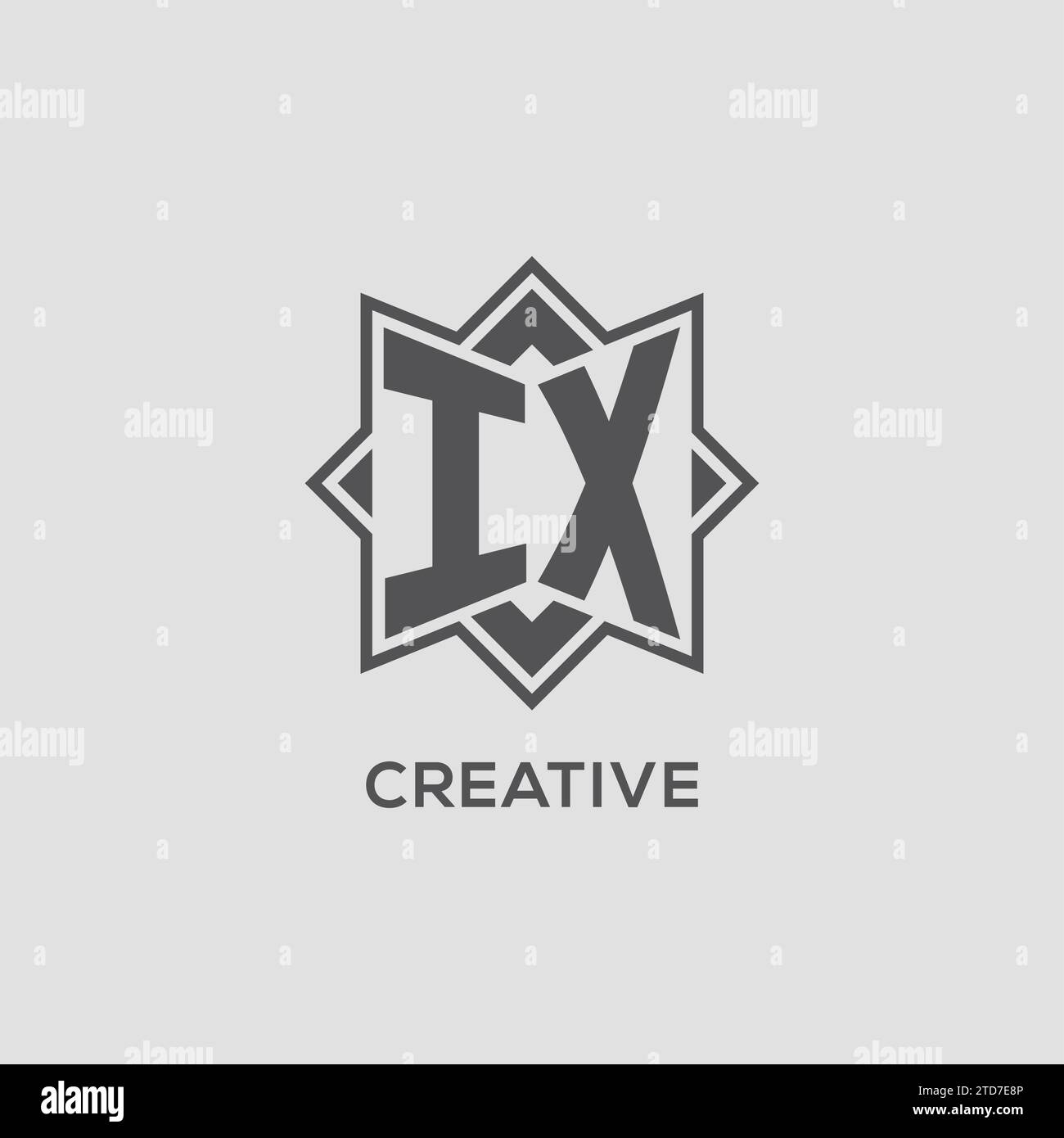 Monogram IX logo with eight point star style design vector graphic Stock Vector Image & Art - Alamy