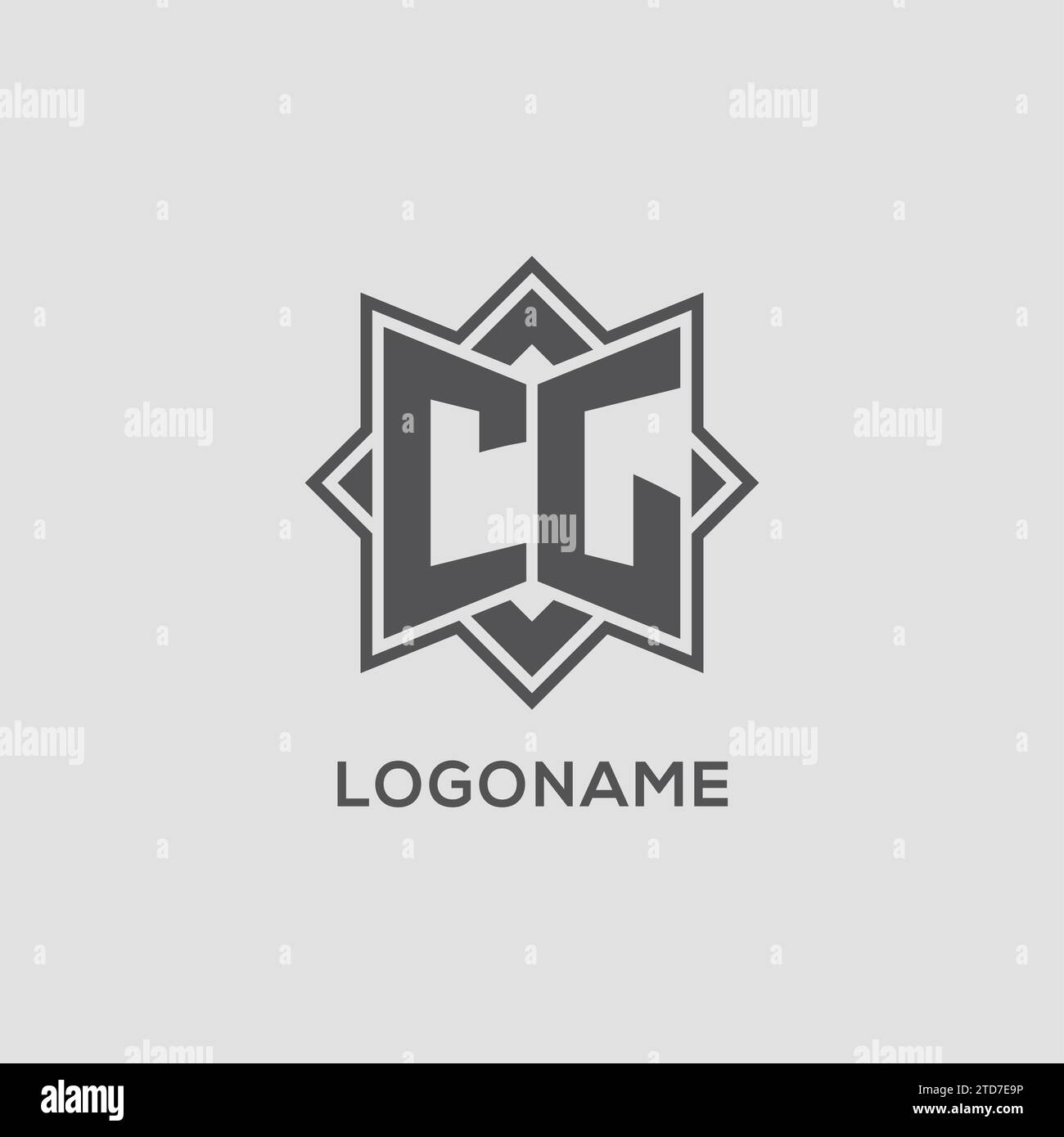 Monogram CG logo with eight point star style design vector graphic Stock Vector Image & Art - Alamy