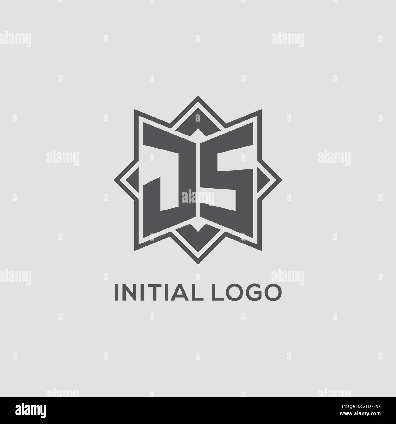 Monogram JS logo with eight point star style design vector graphic Stock Vector Image & Art - Alamy