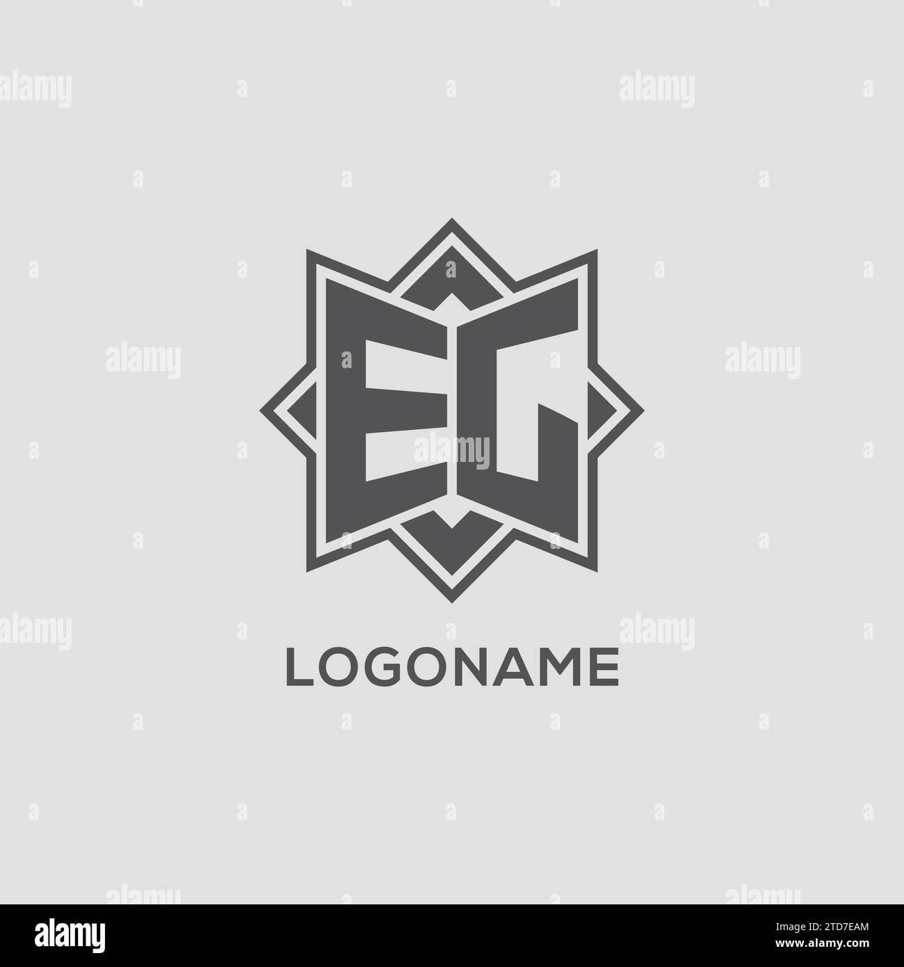 Monogram EG logo with eight point star style design vector graphic Stock Vector Image & Art - Alamy