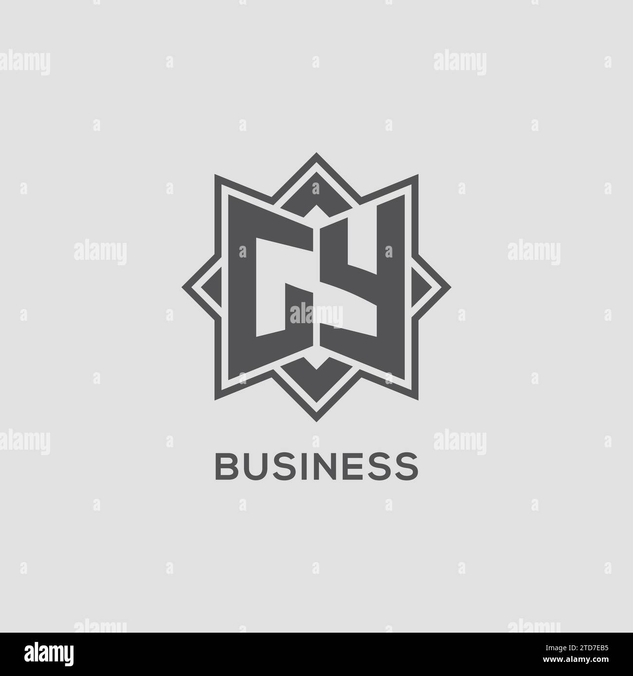 Monogram GY logo with eight point star style design vector graphic Stock Vector Image & Art - Alamy