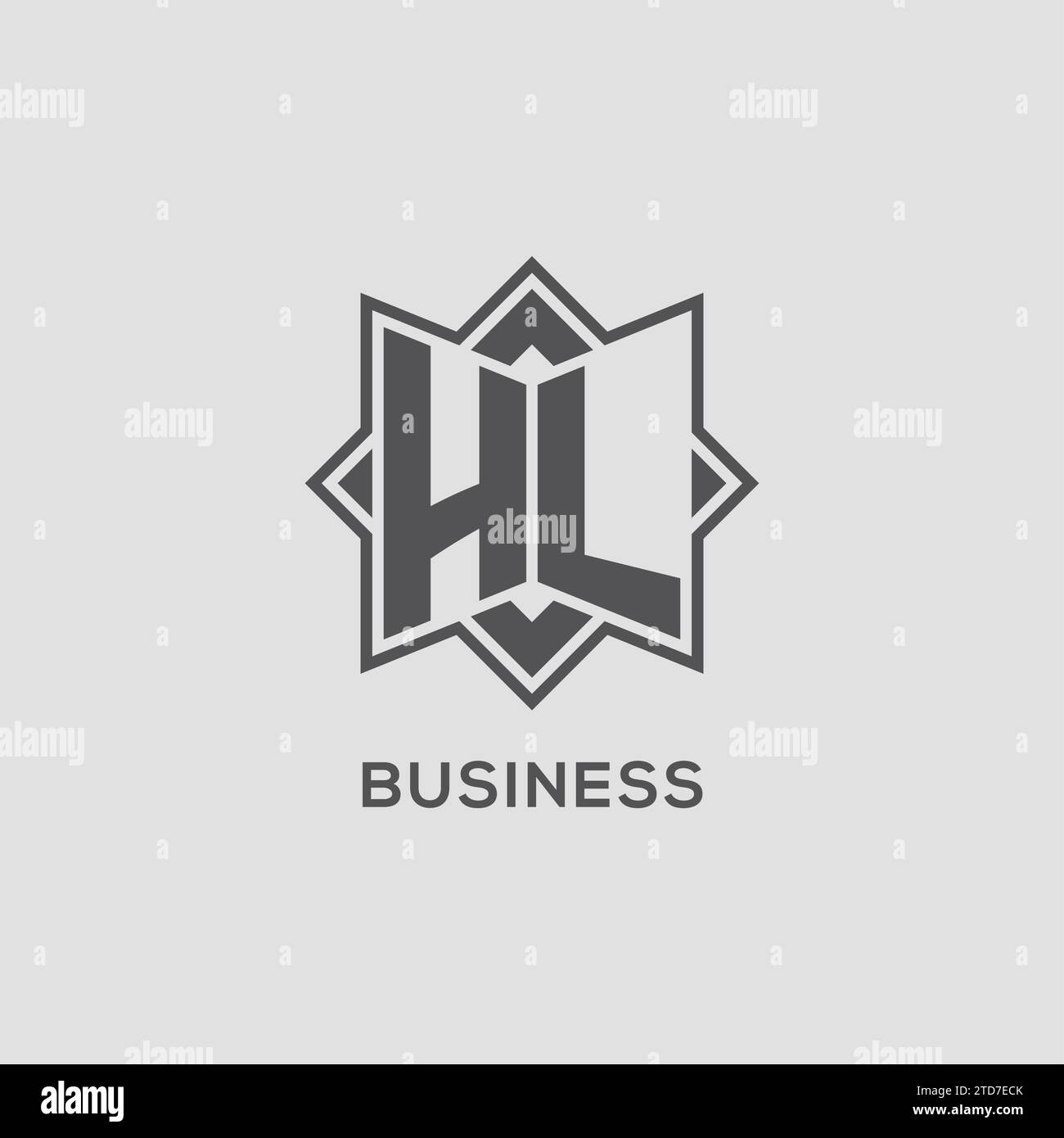 Monogram HL logo with eight point star style design vector graphic Stock Vector Image & Art - Alamy