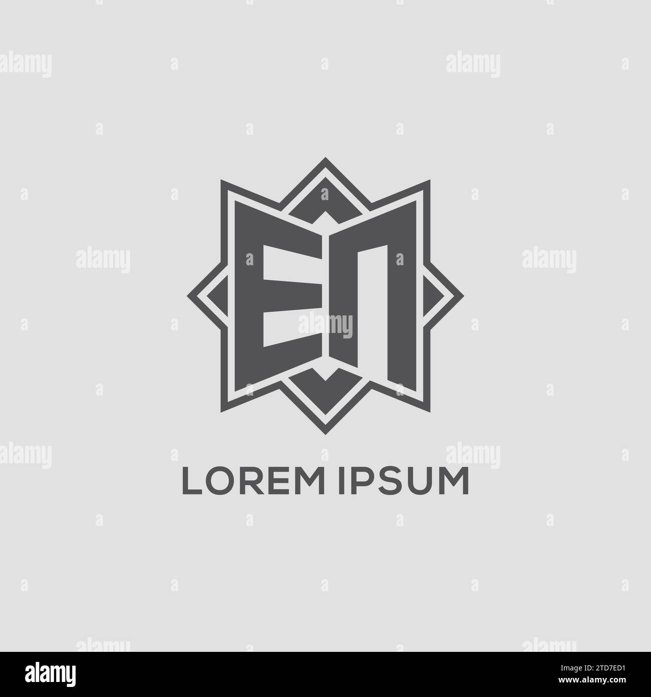 Monogram EN logo with eight point star style design vector graphic Stock Vector Image & Art - Alamy