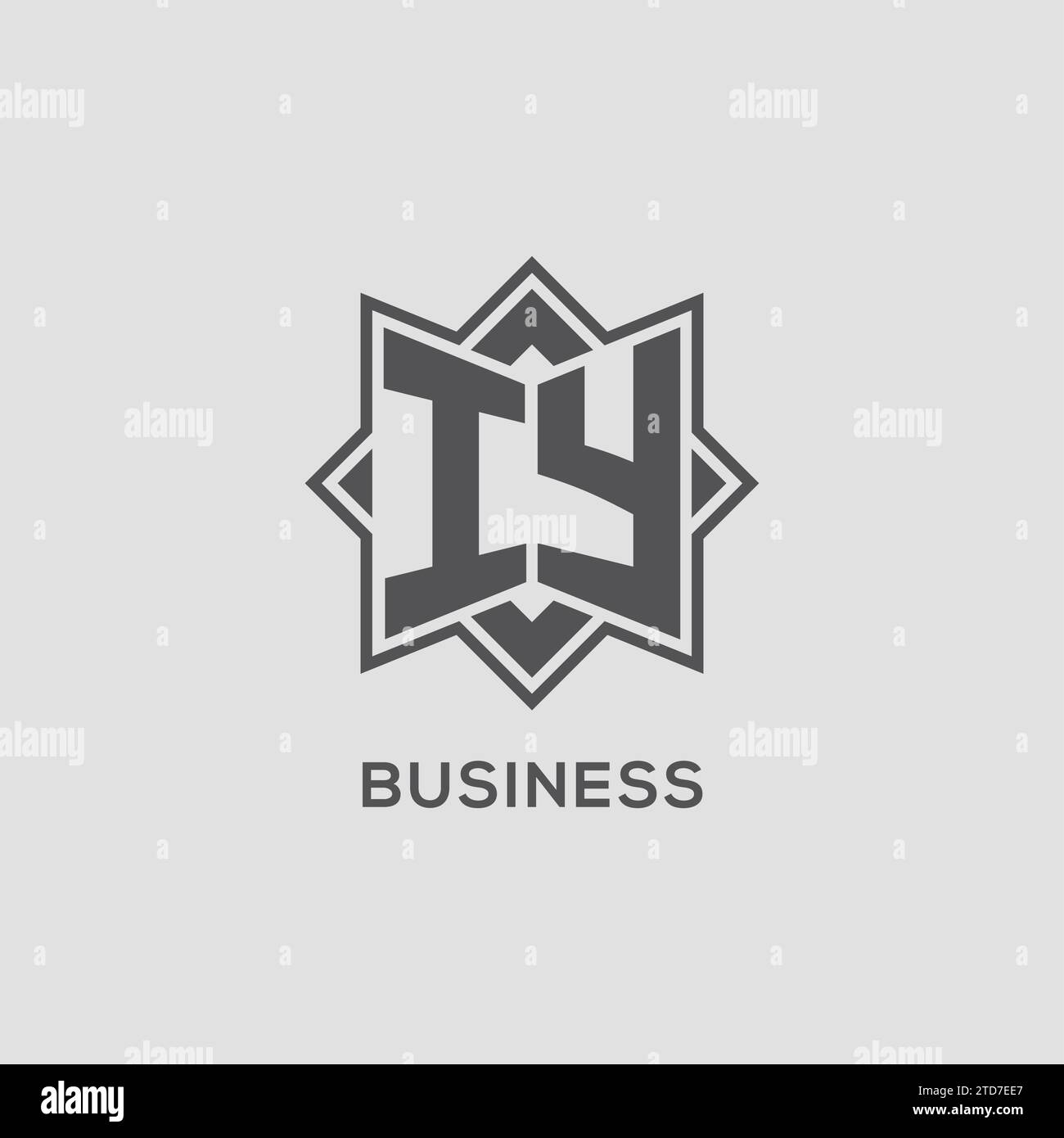 Monogram IY logo with eight point star style design vector graphic Stock Vector Image & Art - Alamy