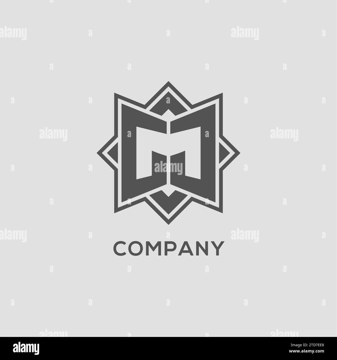 Monogram GJ logo with eight point star style design vector graphic Stock Vector Image & Art - Alamy