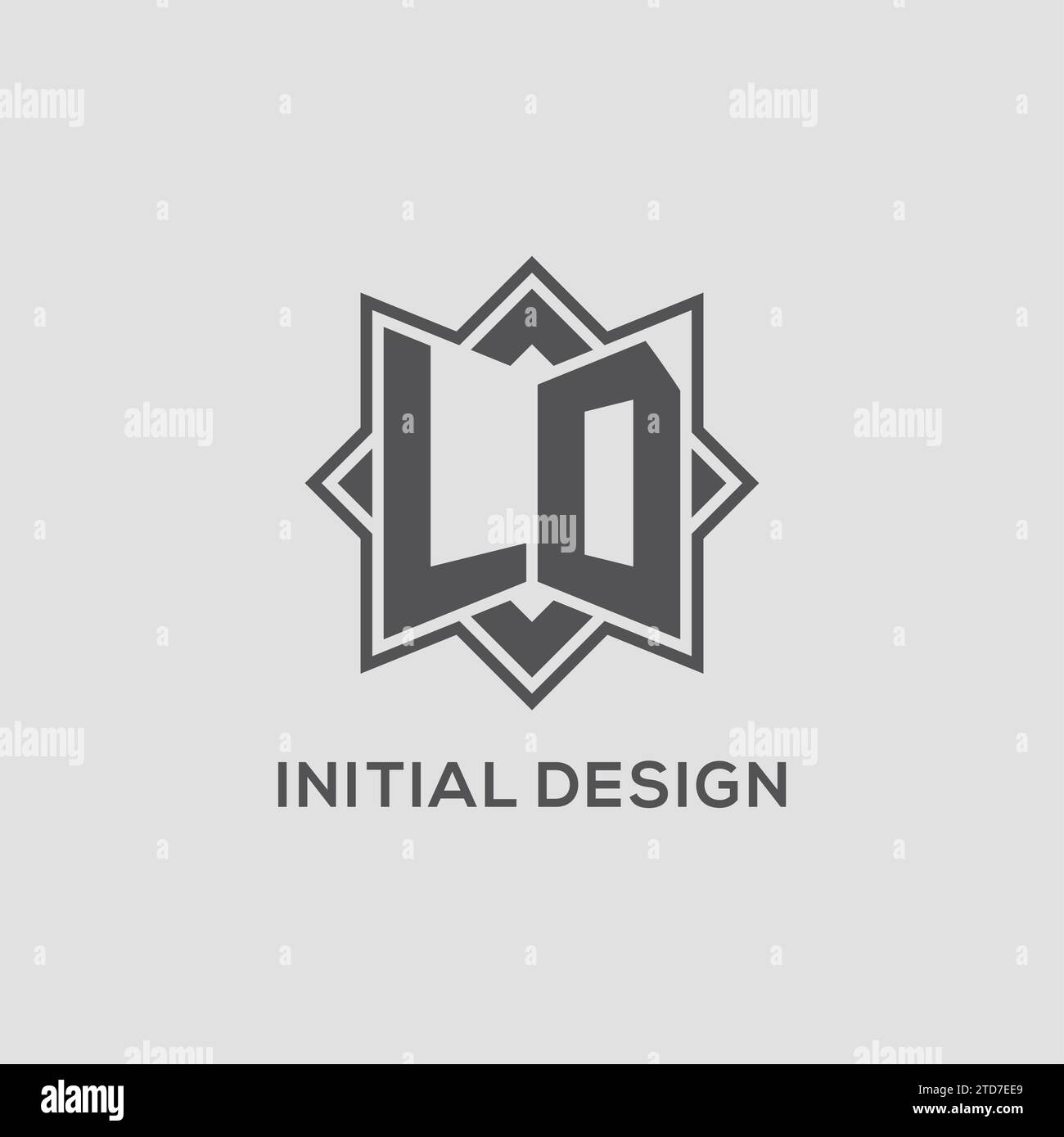 Monogram LD logo with eight point star style design vector graphic Stock Vector Image & Art - Alamy