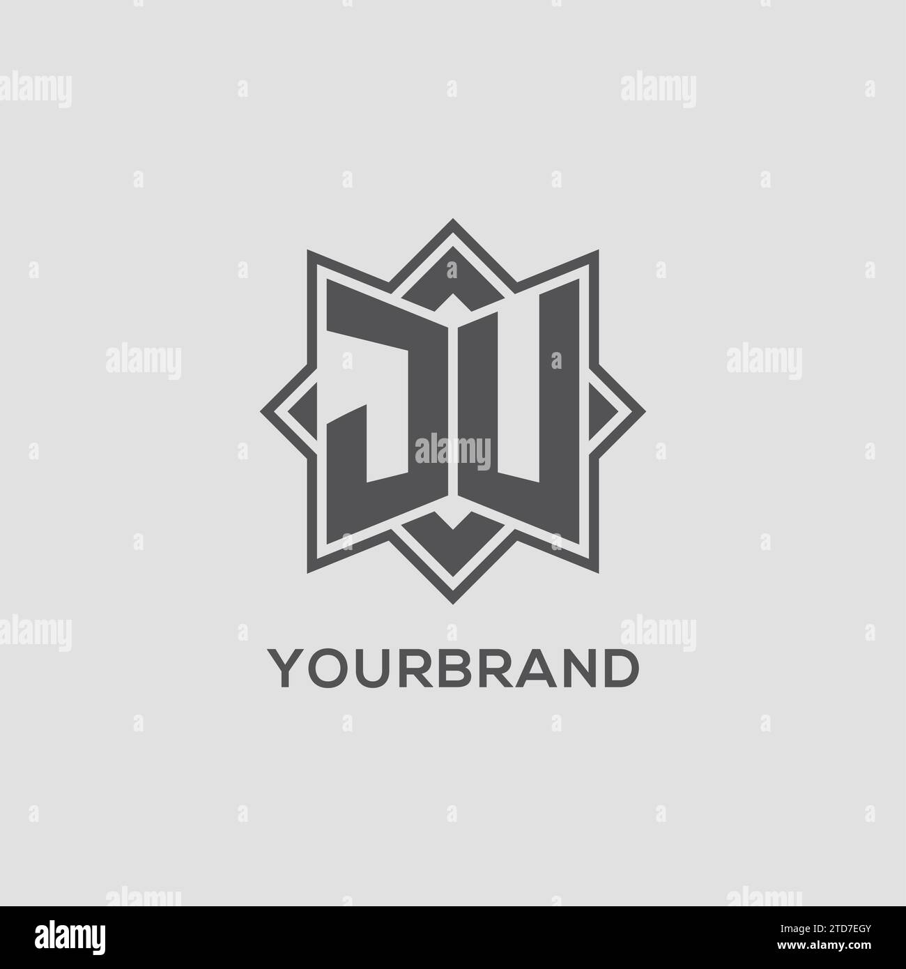 Monogram JU logo with eight point star style design vector graphic Stock Vector Image & Art - Alamy