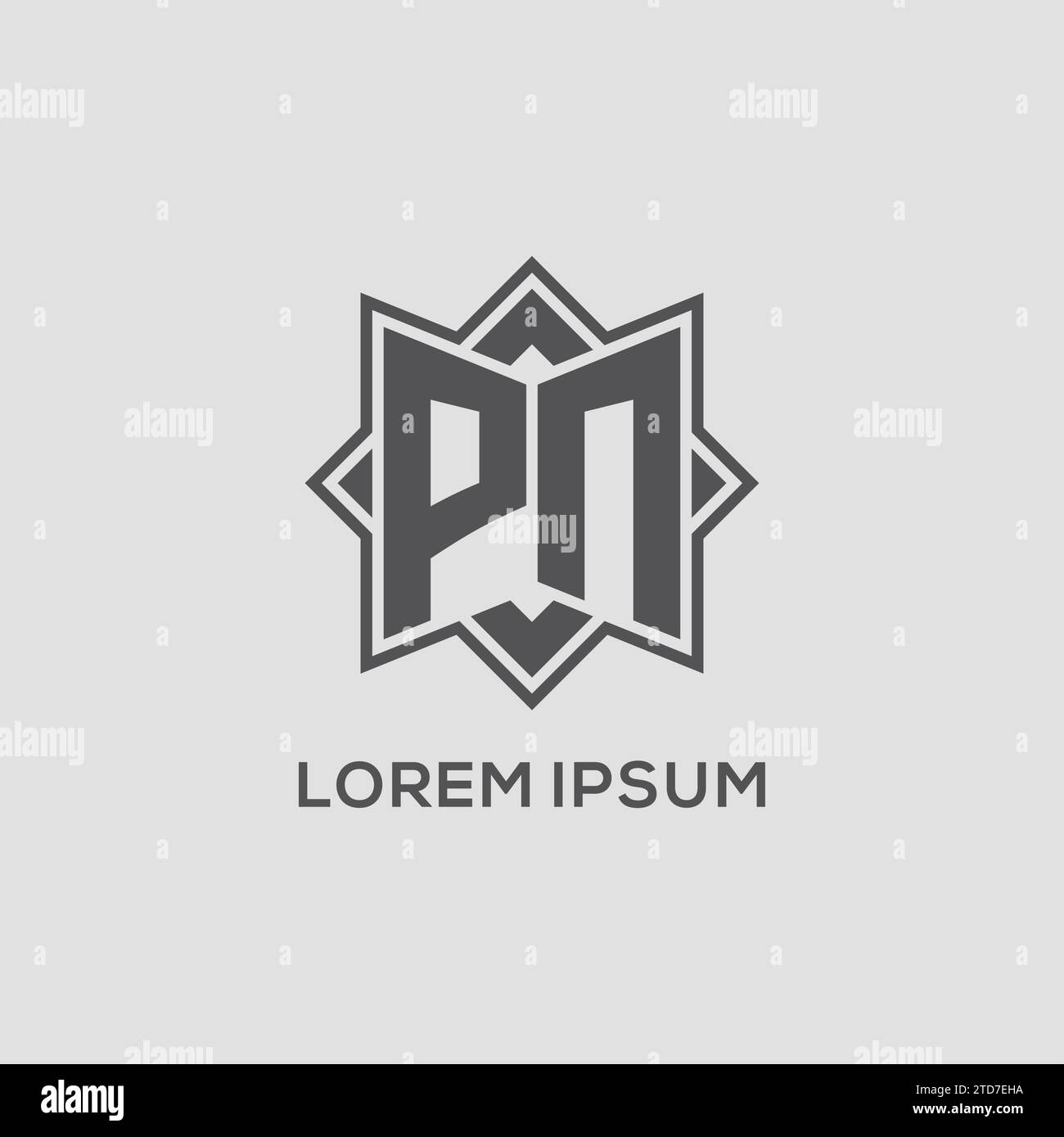 Monogram PN logo with eight point star style design vector graphic Stock Vector Image & Art - Alamy