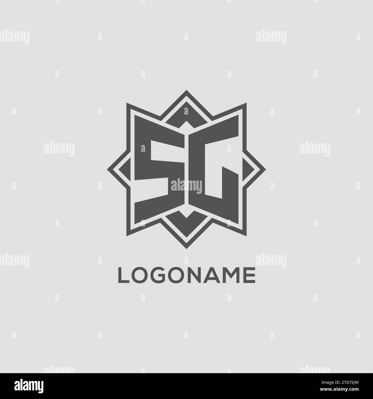 Monogram SG logo with eight point star style design vector graphic Stock Vector Image & Art - Alamy