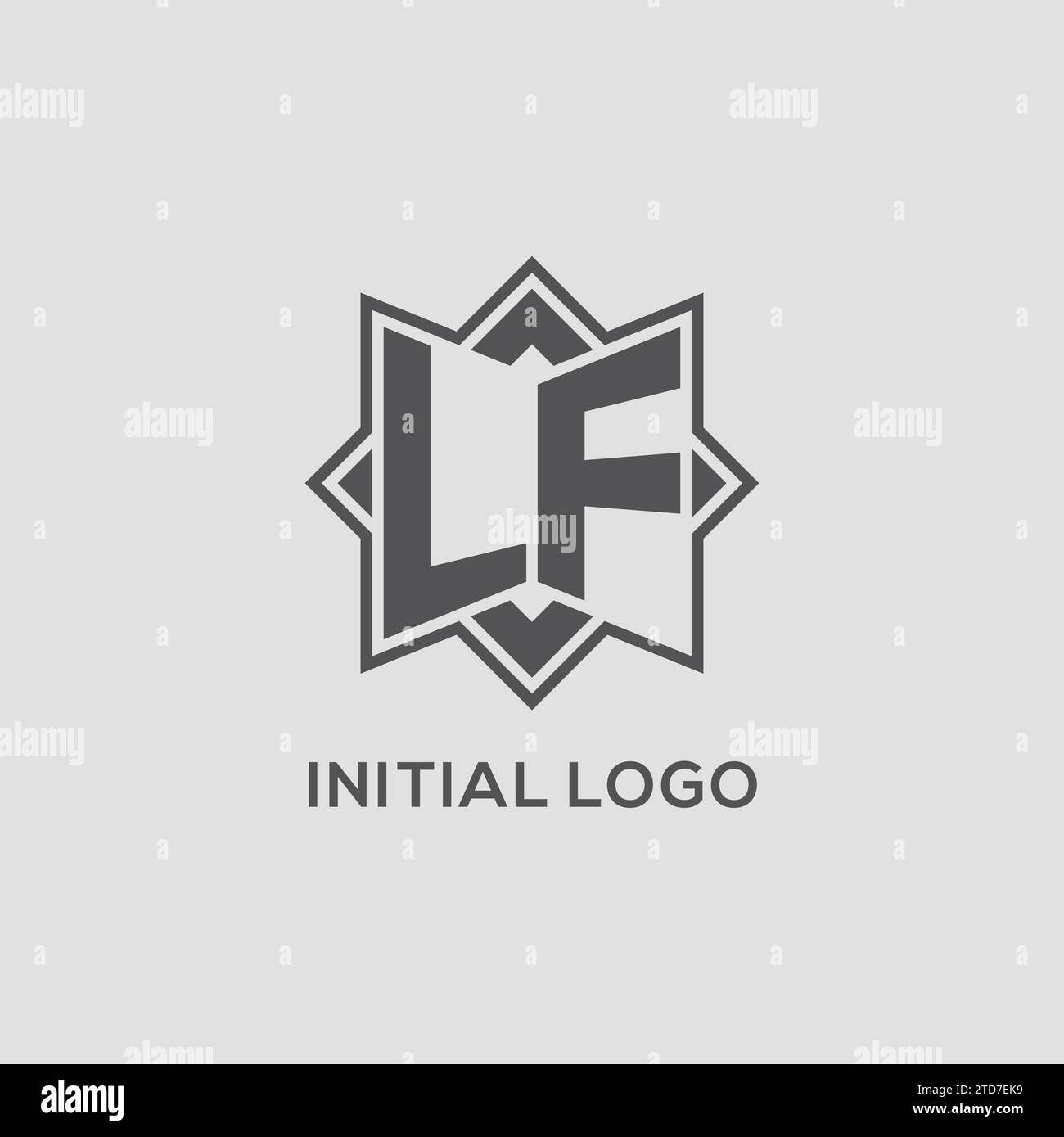 Monogram LF logo with eight point star style design vector graphic Stock Vector Image & Art - Alamy