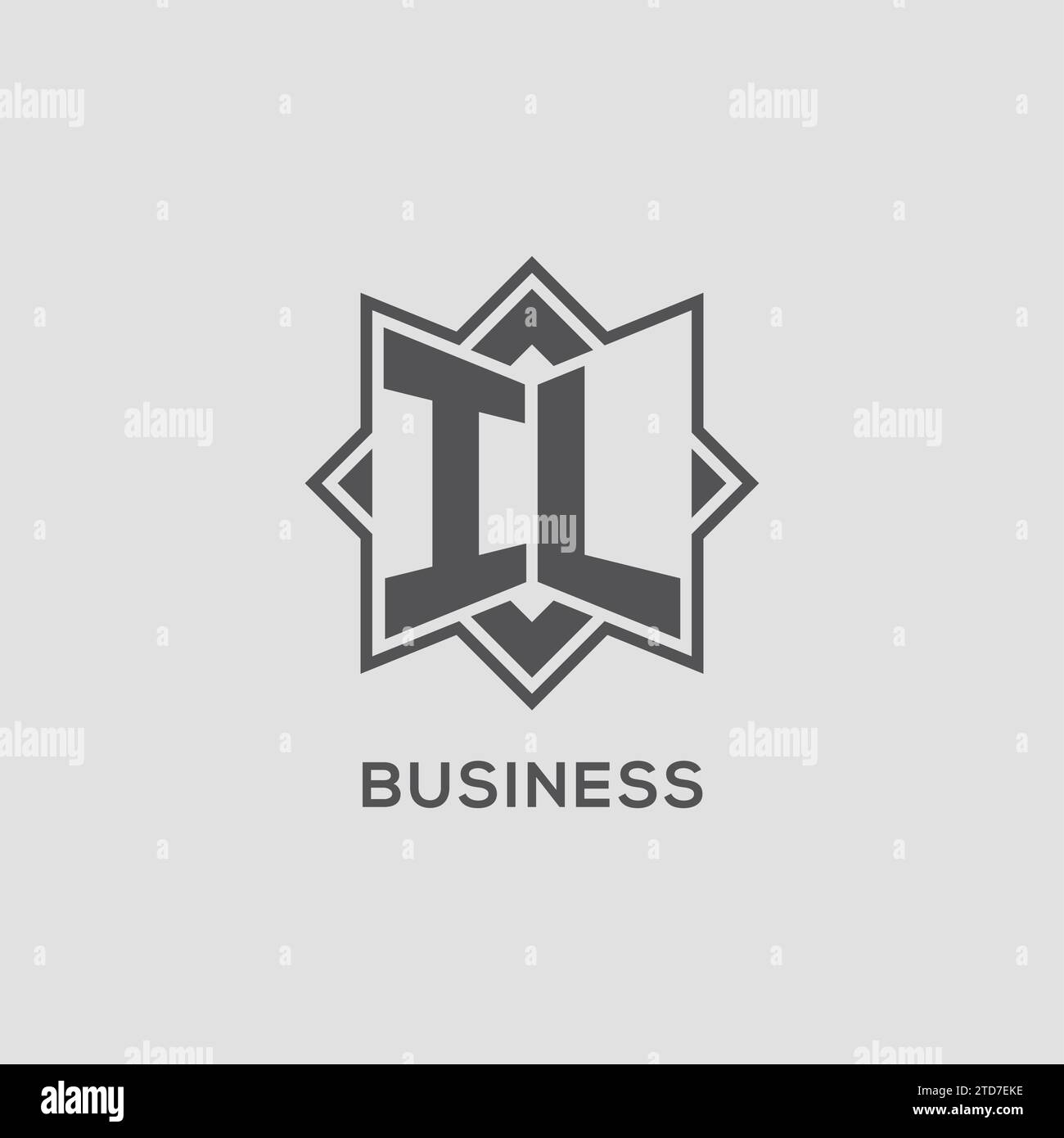 Monogram IL logo with eight point star style design vector graphic Stock Vector Image & Art - Alamy