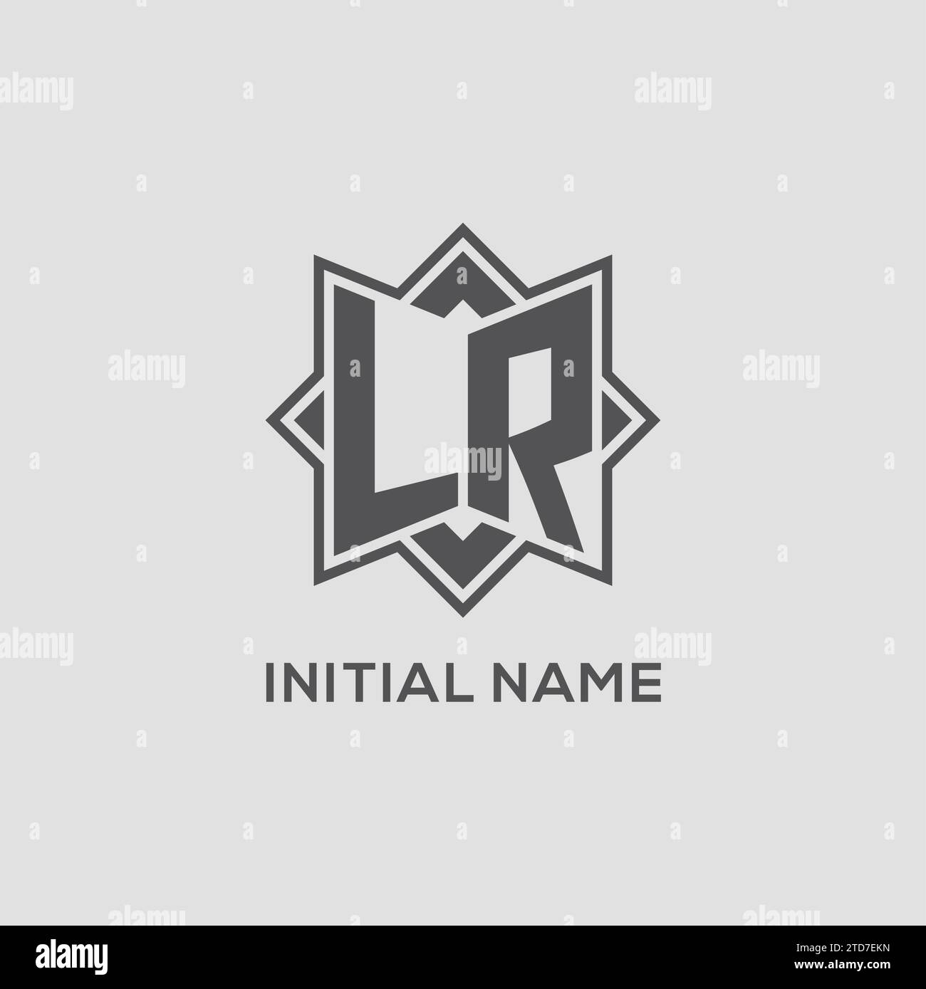 Monogram LR logo with eight point star style design vector graphic Stock Vector Image & Art - Alamy