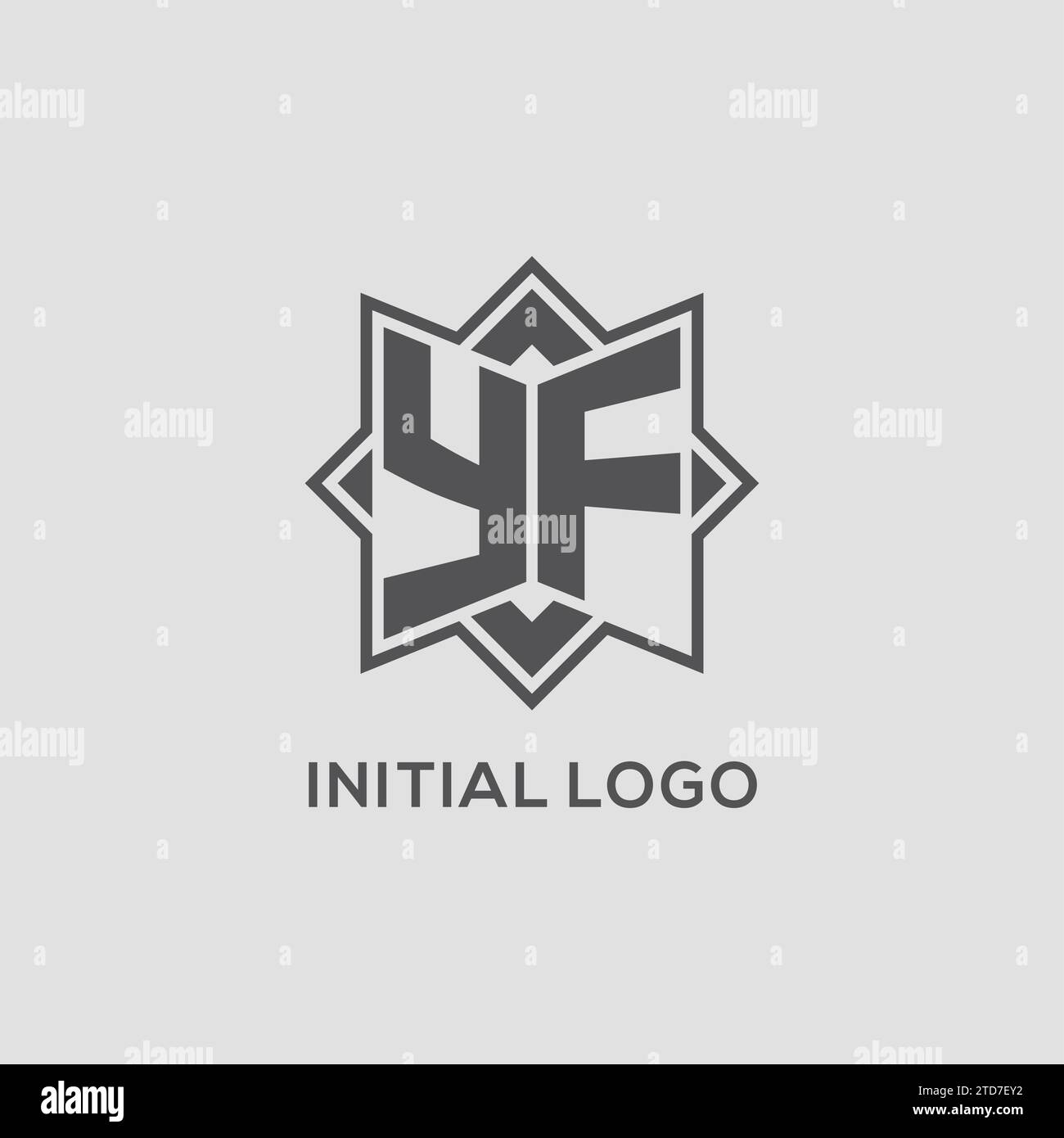 Monogram YF logo with eight point star style design vector graphic Stock Vector Image & Art - Alamy