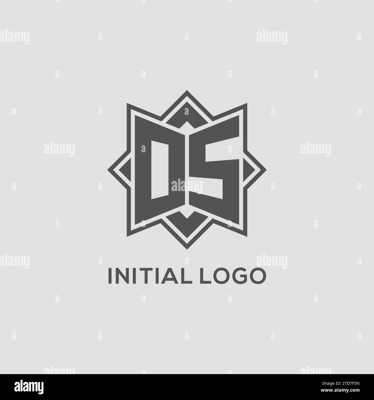 Monogram OS logo with eight point star style design vector graphic Stock Vector Image & Art - Alamy