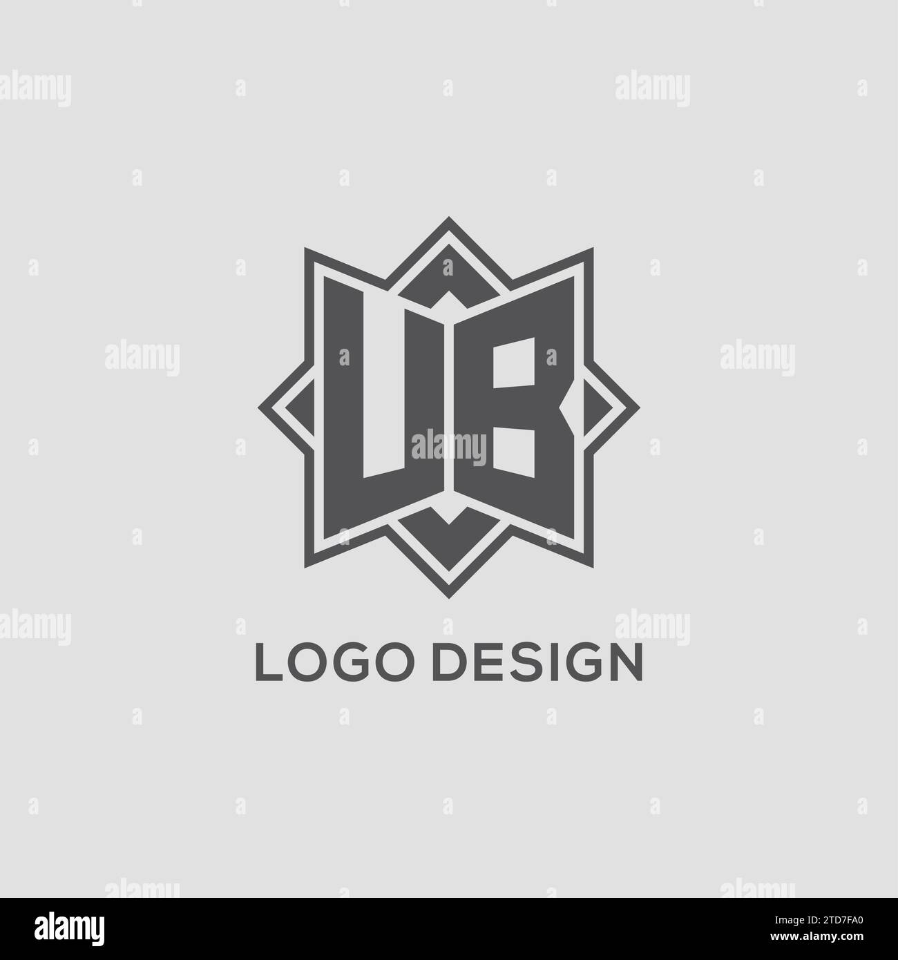Monogram UB logo with eight point star style design vector graphic Stock Vector Image & Art - Alamy