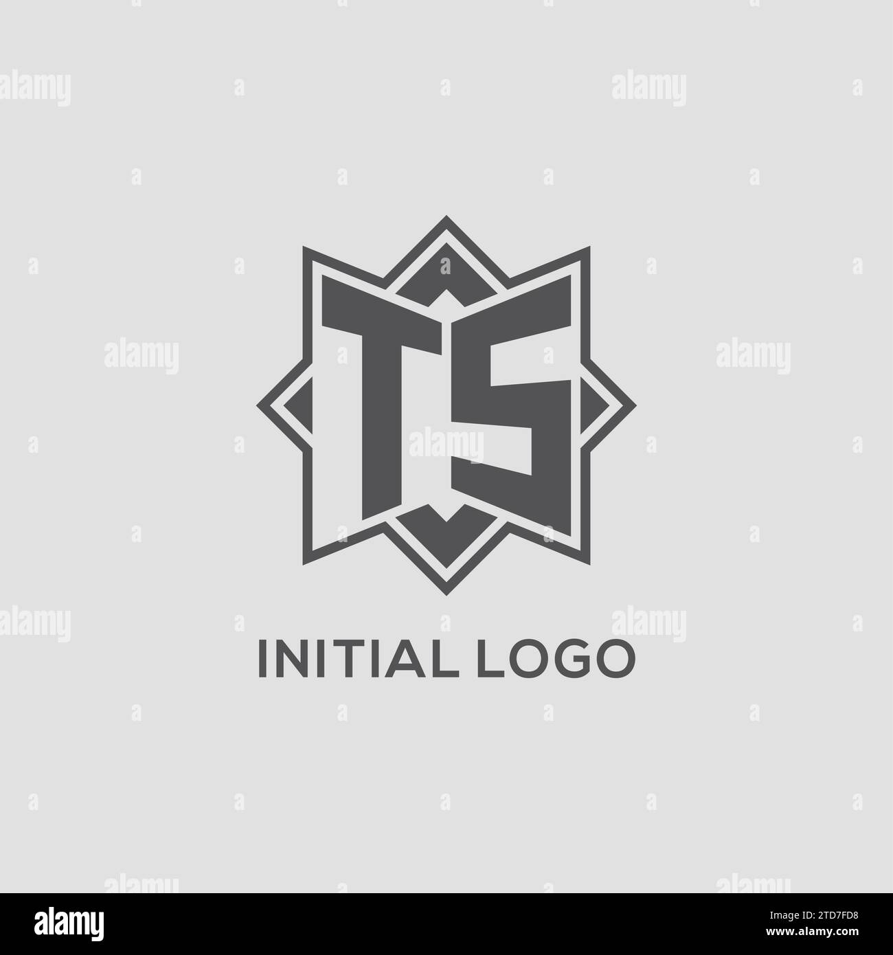 Monogram TS logo with eight point star style design vector graphic Stock Vector Image & Art - Alamy