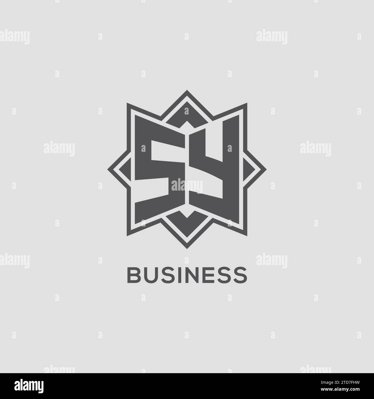 Monogram SY logo with eight point star style design vector graphic Stock Vector Image & Art - Alamy