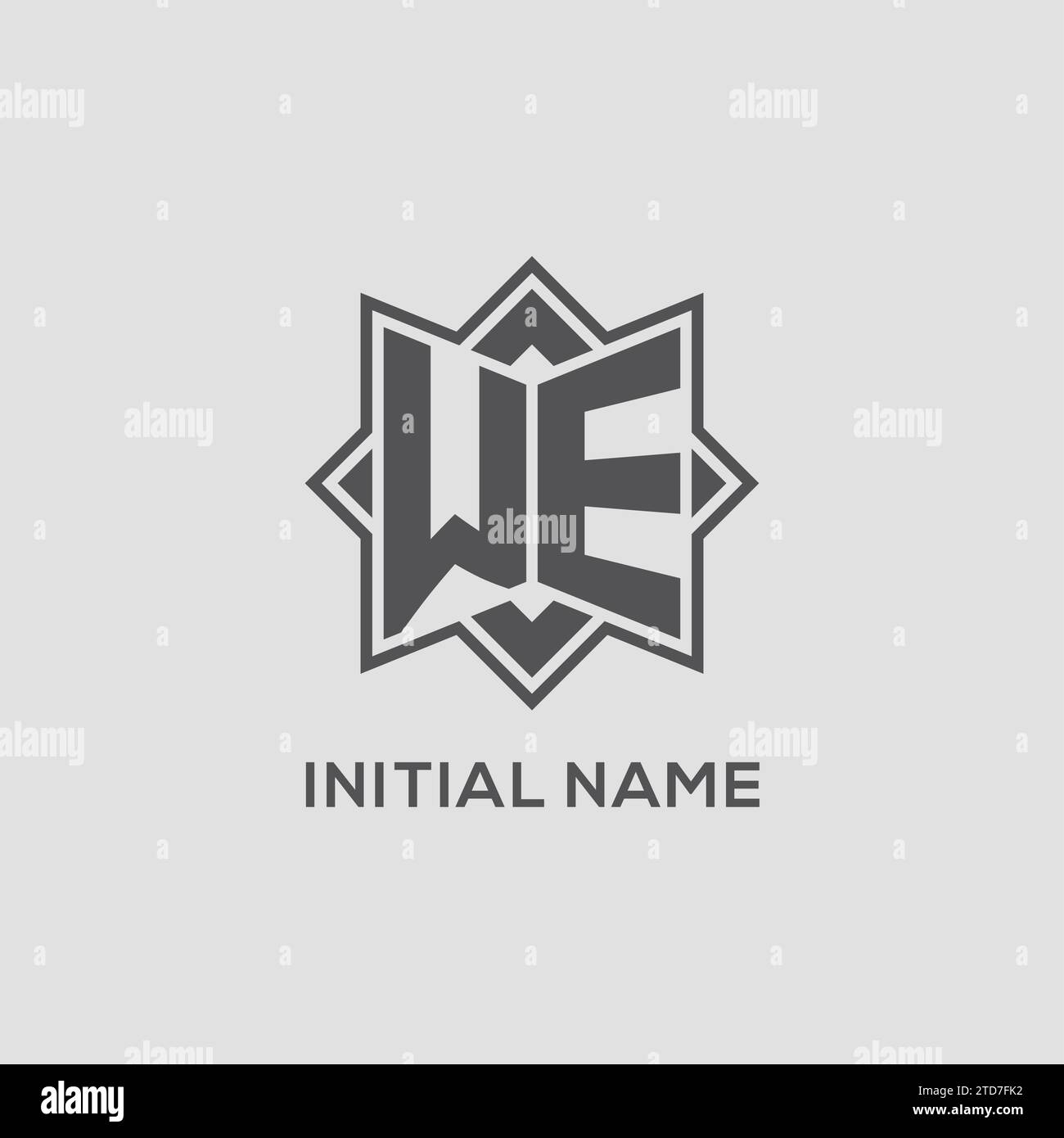 Monogram WE logo with eight point star style design vector graphic Stock Vector Image & Art - Alamy