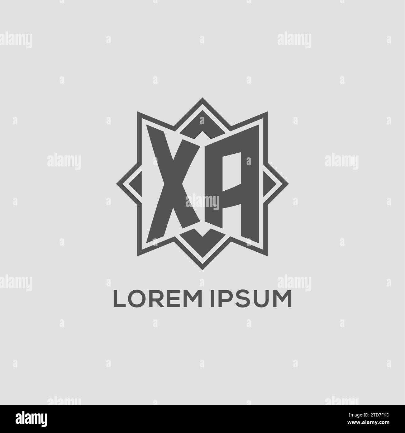 Monogram XA logo with eight point star style design vector graphic Stock Vector Image & Art - Alamy