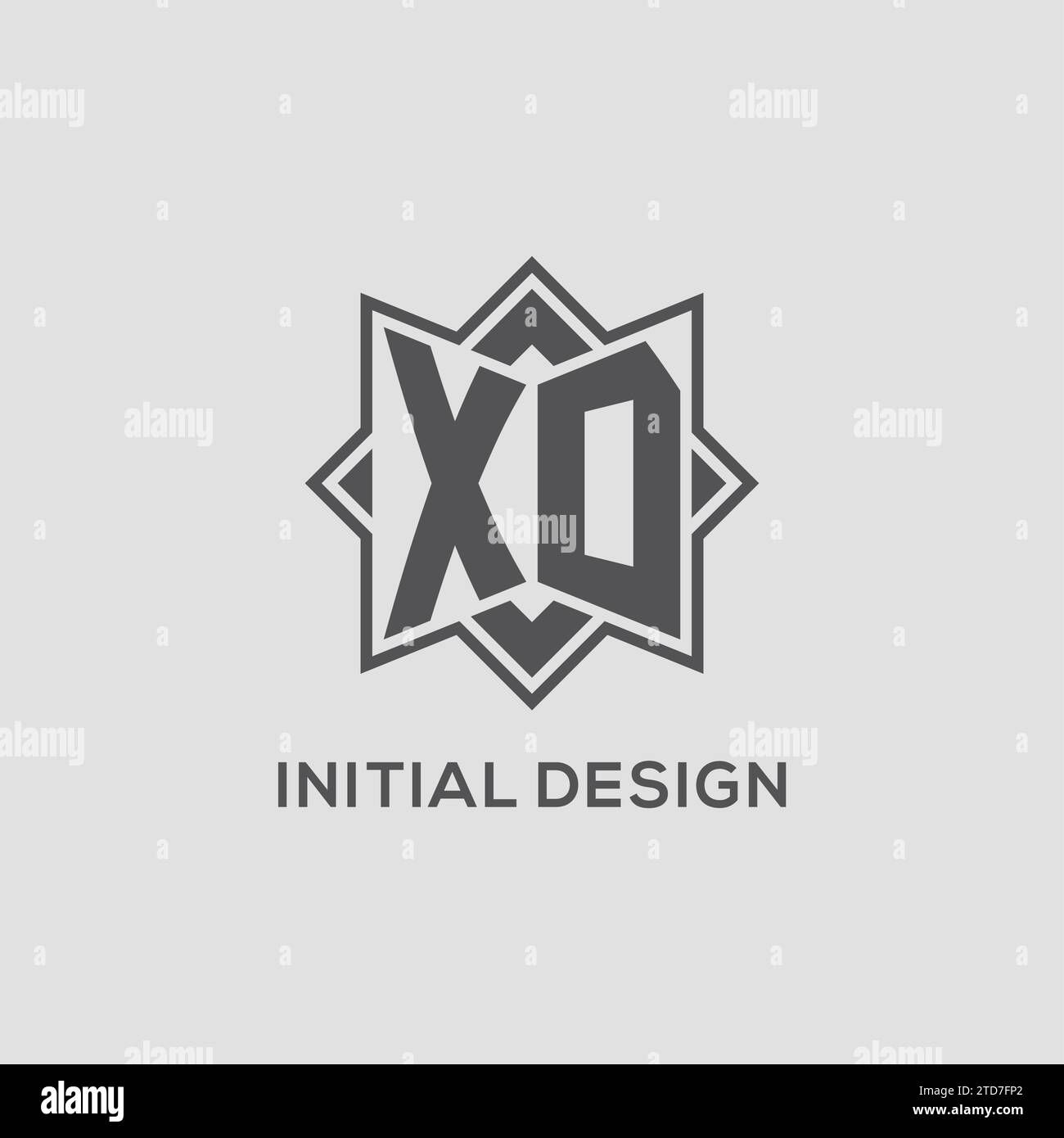 Monogram XD logo with eight point star style design vector graphic Stock Vector Image & Art - Alamy