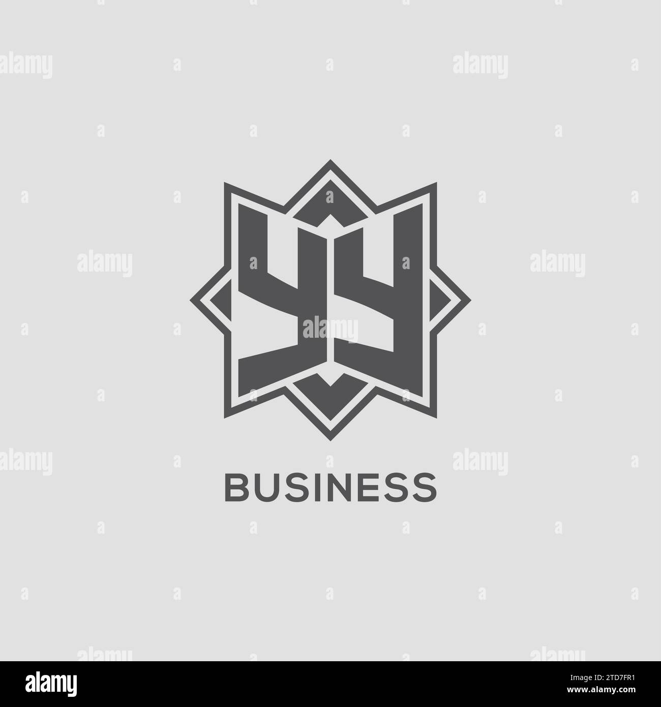 Monogram YY logo with eight point star style design vector graphic Stock Vector Image & Art - Alamy