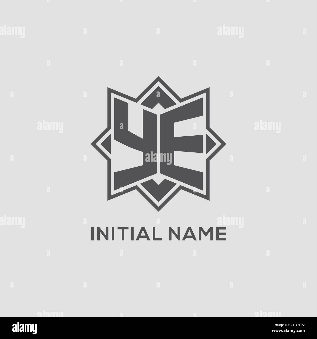 Monogram YE logo with eight point star style design vector graphic Stock Vector Image & Art - Alamy