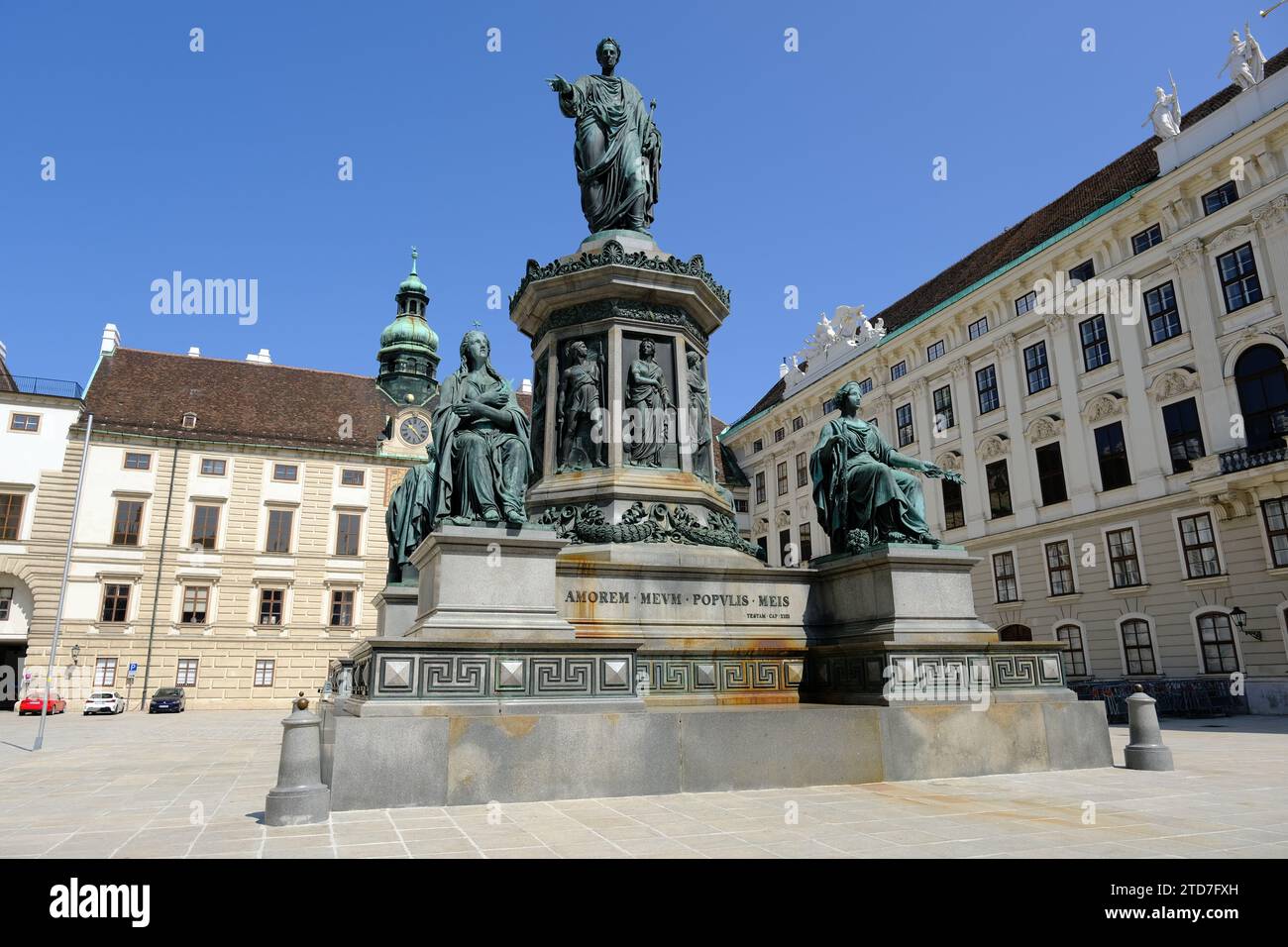 Vienna Austria - Hofburg Palace Courtyard - Sculpture Emperor Franz I ...