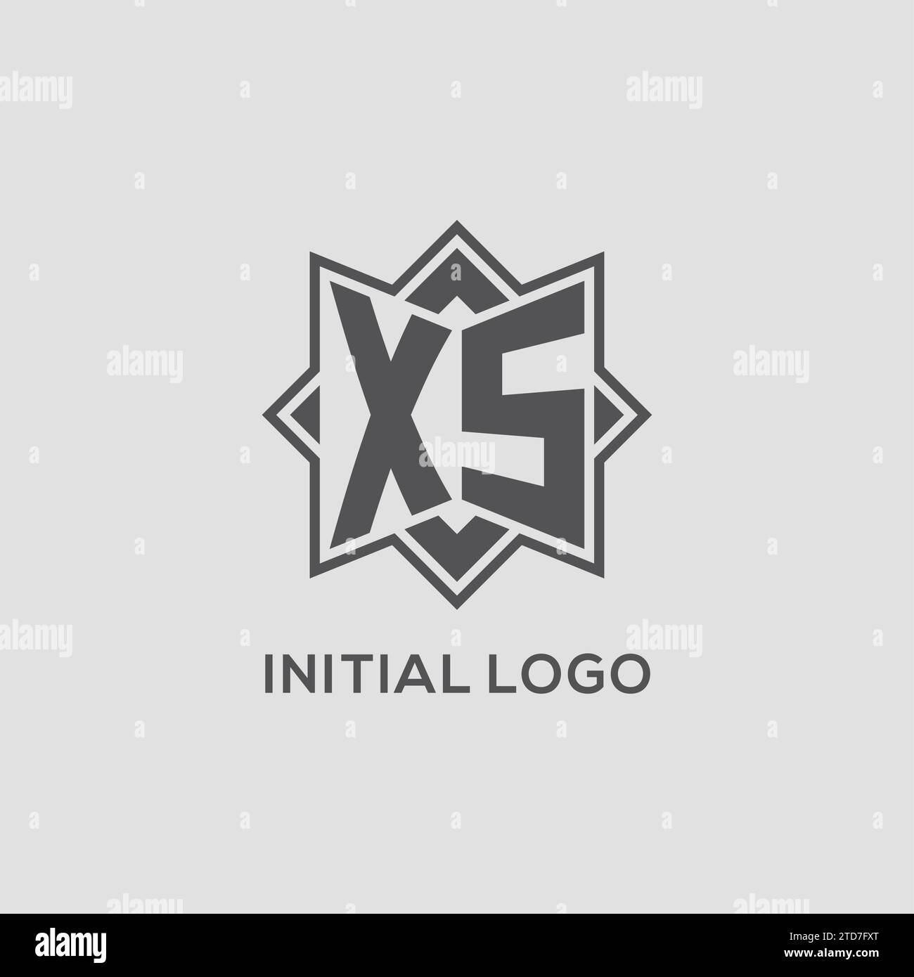Monogram XS logo with eight point star style design vector graphic Stock Vector Image & Art - Alamy