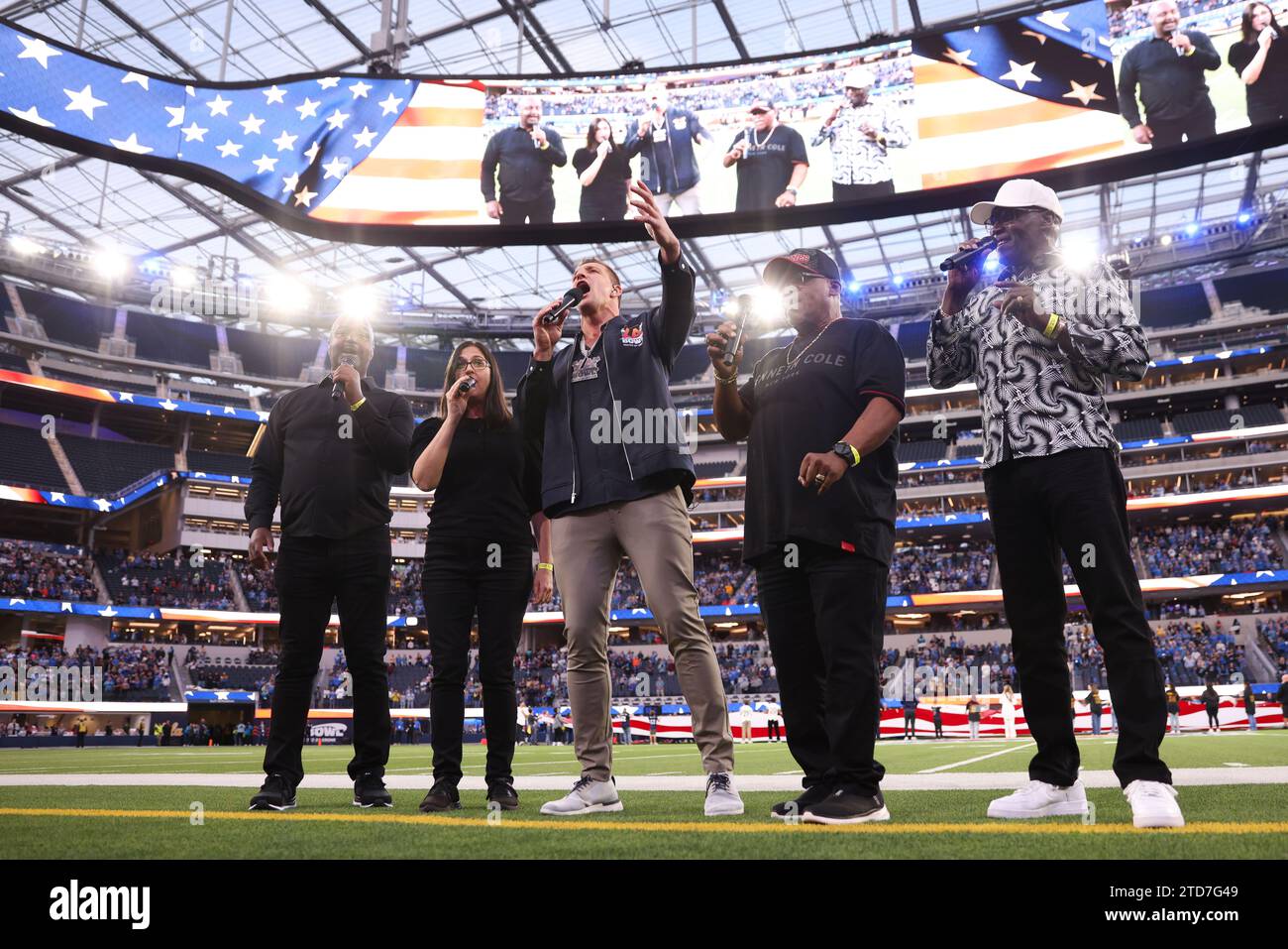 December 16, 2023, Los Angeles, California, USA: ROB GRONKOWSKI sings ...