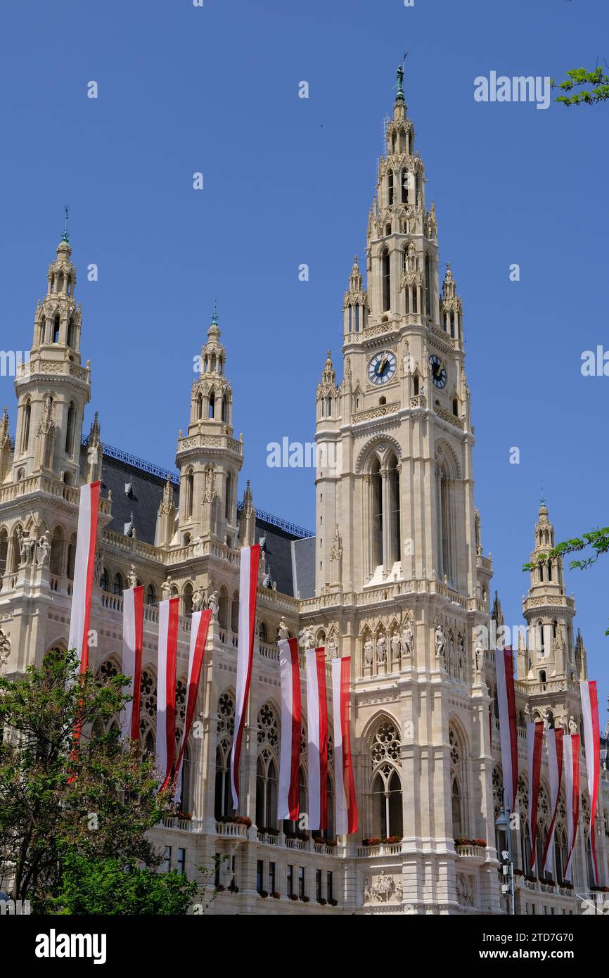 Vienna Austria - City hall - town hall - Rathaus Wien Stock Photo - Alamy