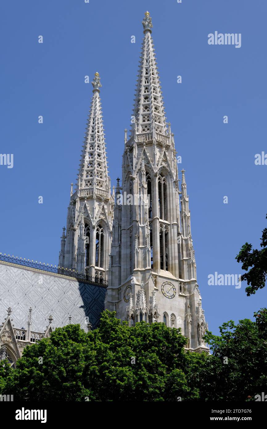 Vienna Austria - Votivkirche - neo-Gothic church Stock Photo - Alamy